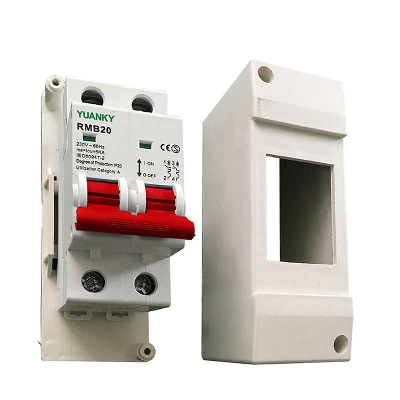 China mcb box 2 pole type B C D mcb Circuit breaker with protective ...